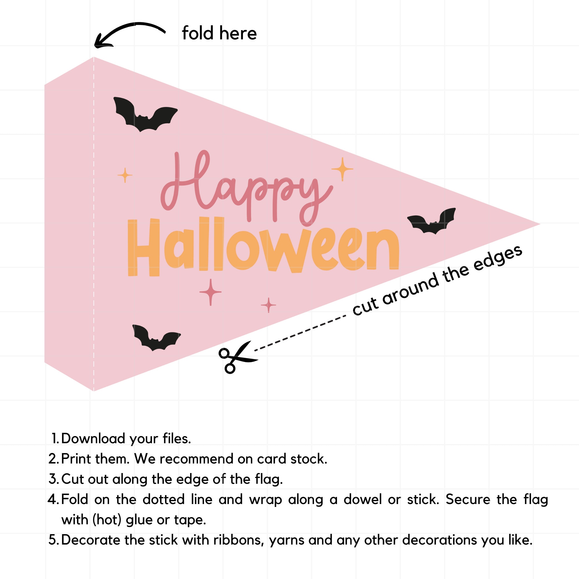 Printable Halloween Pennants Flags, Halloween Party Bundle, Trick or ...