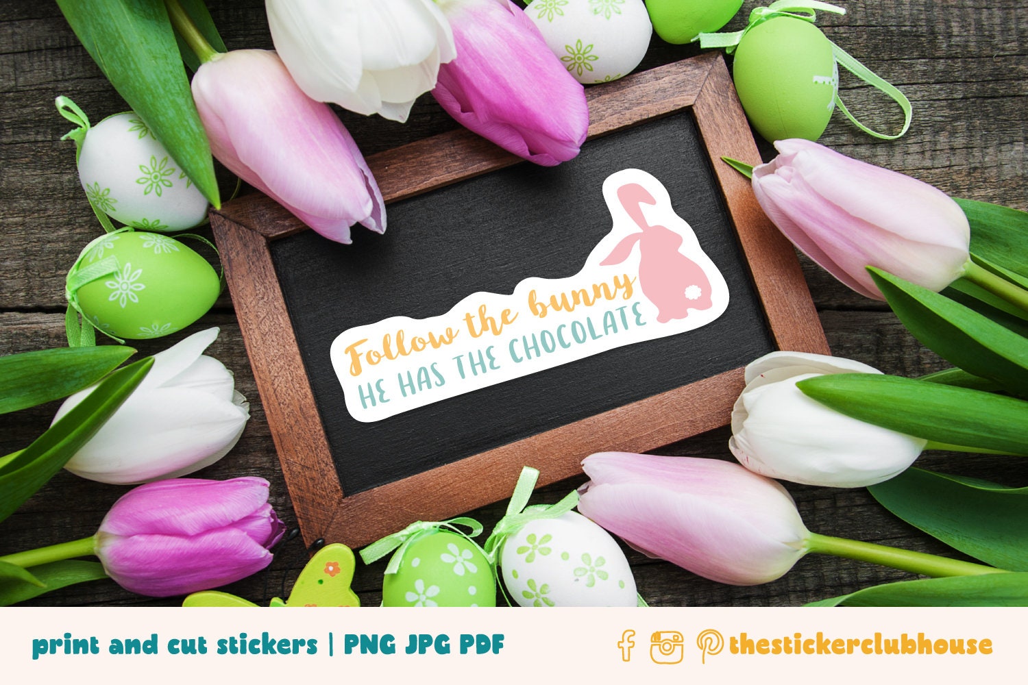 Printable Easter Stickers Easter Sticker Bundle Print and Cut Happy ...