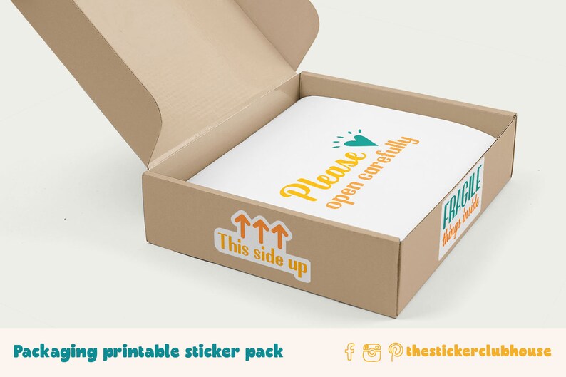 Printable Packaging Stickers Print and Cut Stickers Small Business ...