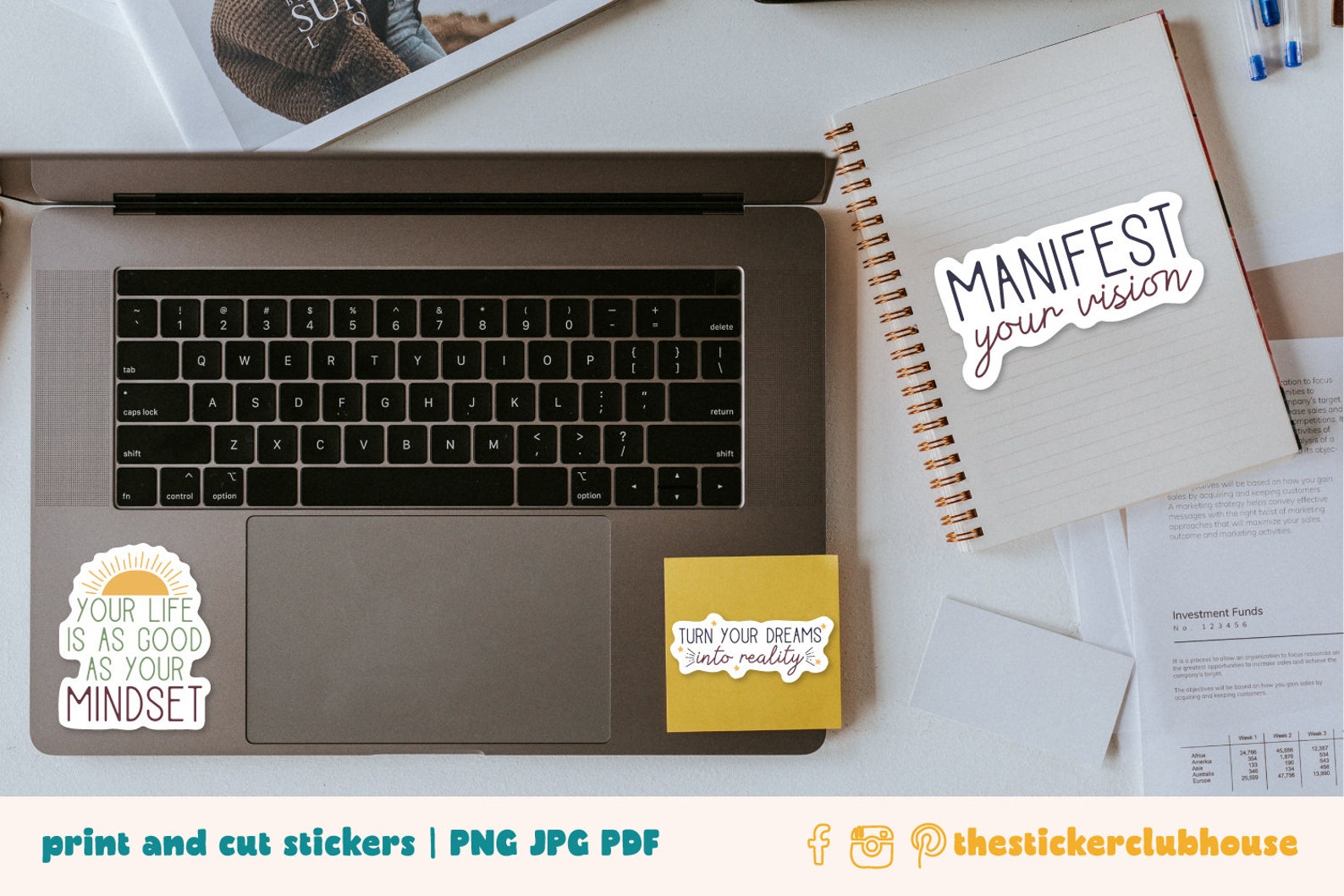 Printable Manifestation Sticker Bundle | Manifestation Stickers | Law ...