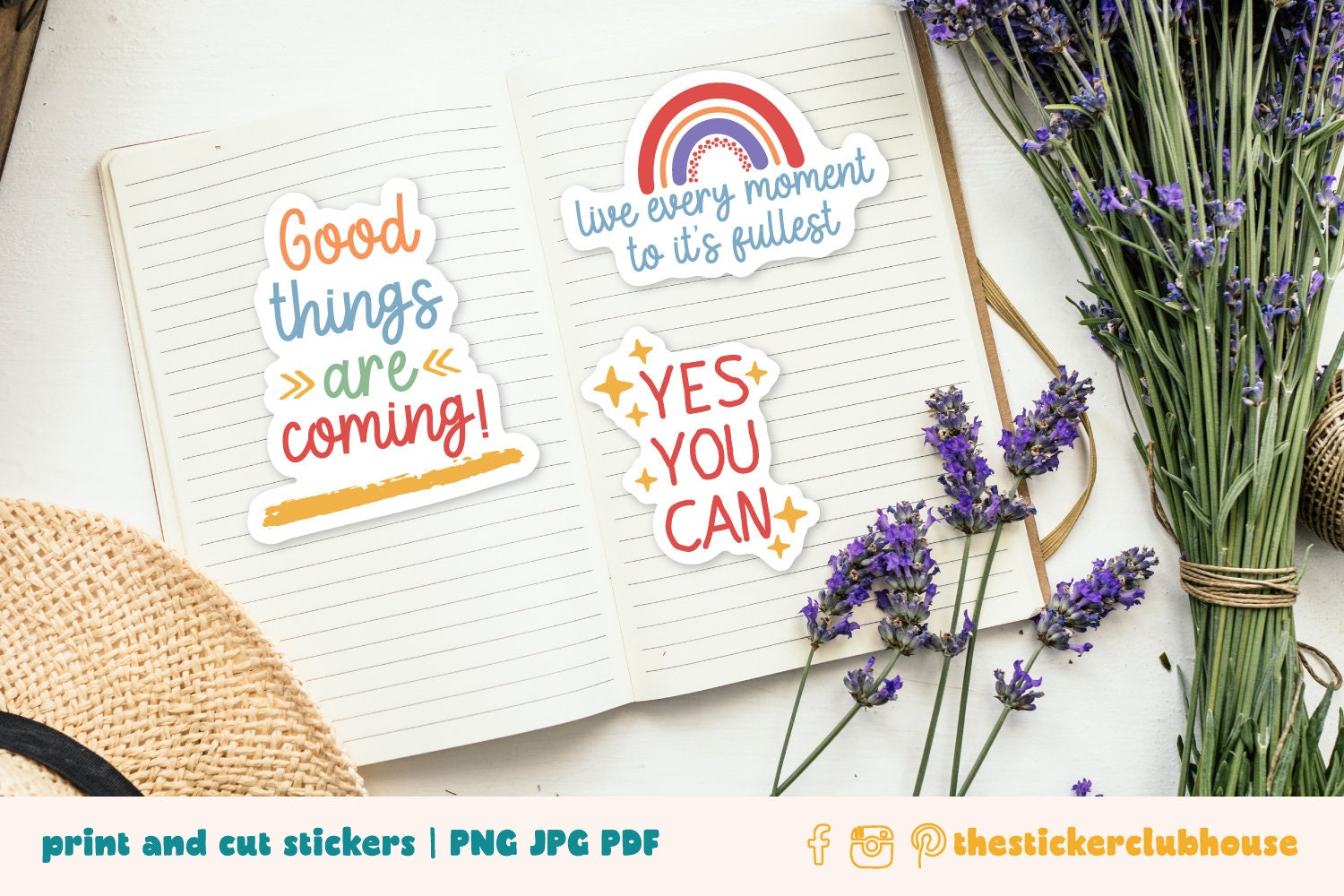 Printable Inspirational Sticker Bundle | Printable Motivational Quotes ...