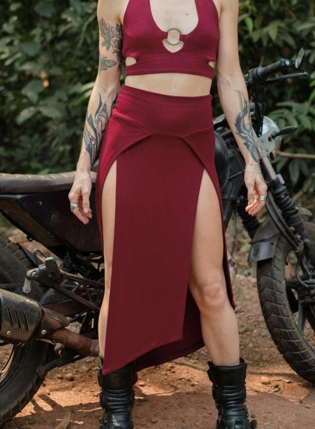 PERSIAN Bamboo Double Split Maxi Skirt || Ethical Festival Clothing ...