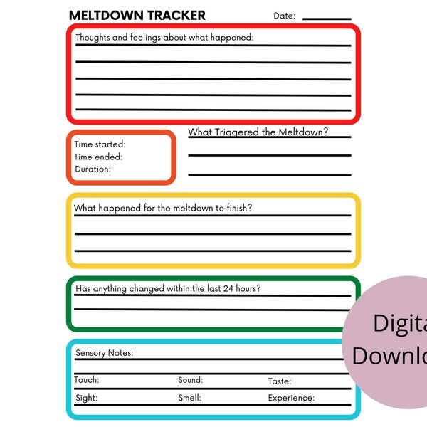 Autism Weekly Chart - Etsy