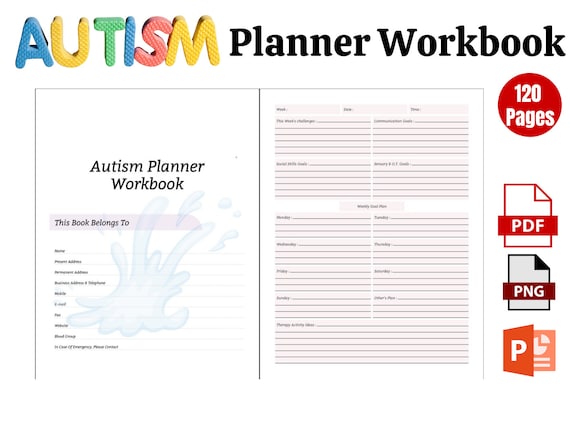 Autism Planner Autism Weekly Planner Autism Goal Planner - Etsy