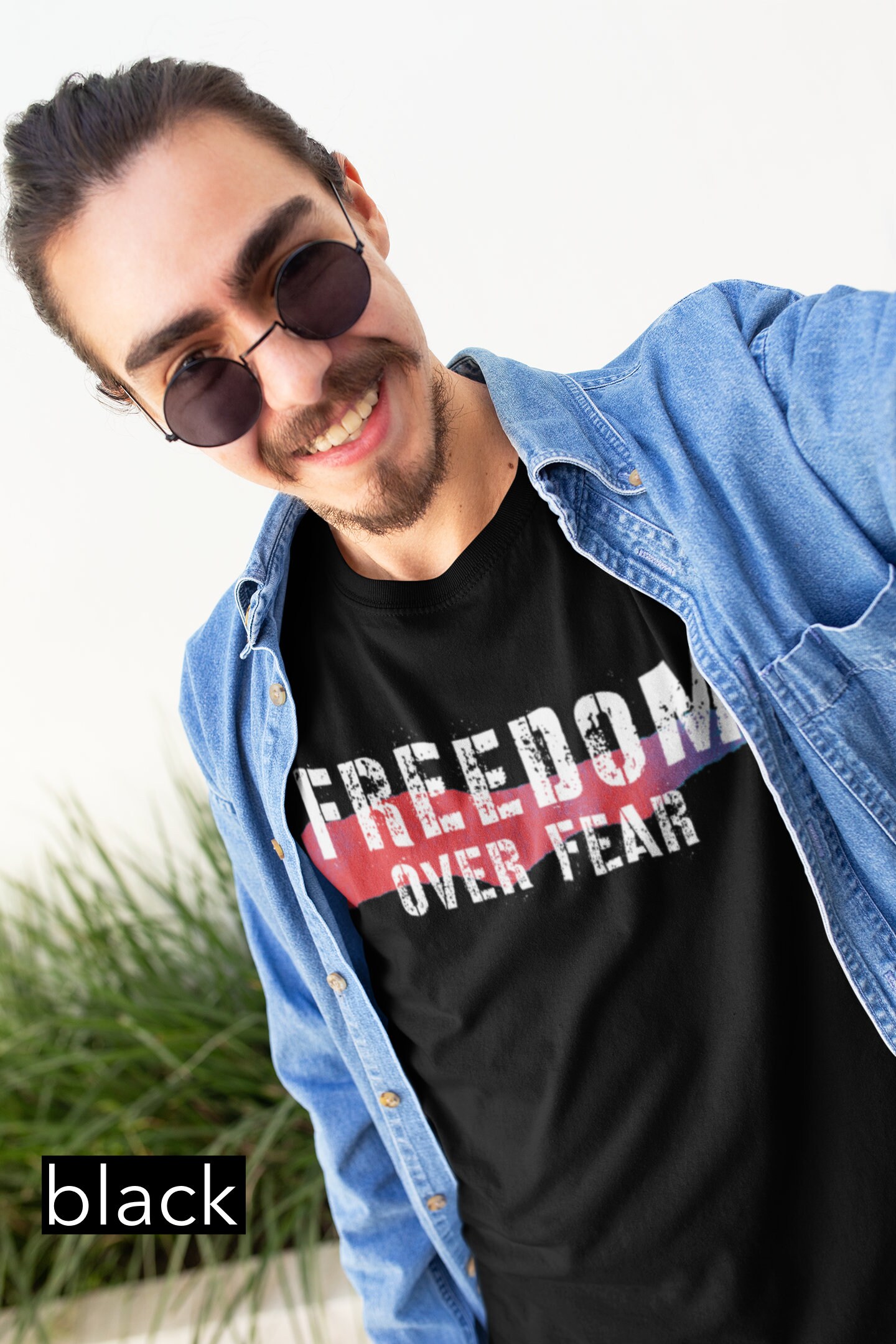 Freedom Over Fear Shirt - Freedom Patriotic Shirt - Freedom Over Fear ...