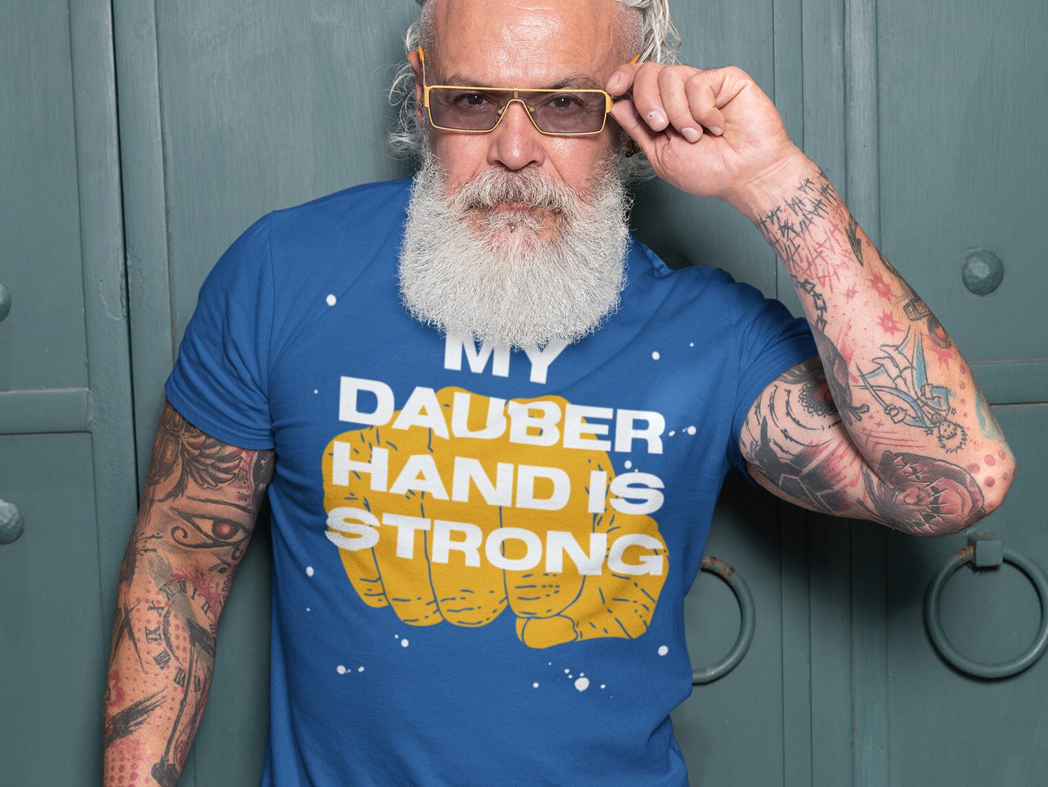 Bingo Shirt - Bingo Tee - Dauber Hand Blue - Bingo Player - Bingo Joke ...
