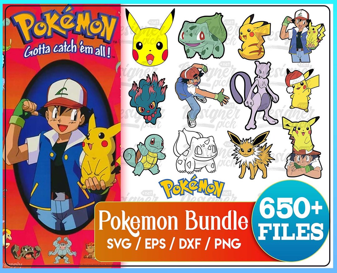 Pokemon Layered Bundle Files, Pokemon Bundle, Pokemon Clipart, Pokemon ...