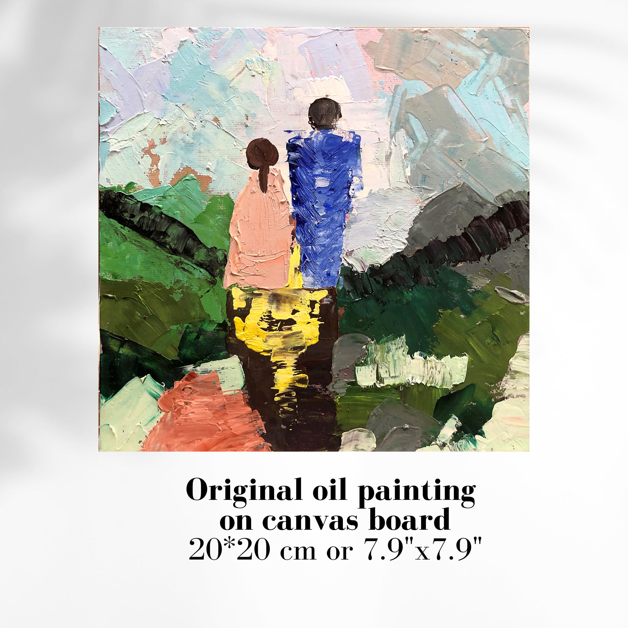 Abstract Couple Painting Hugging Couple Art Abstract - Etsy