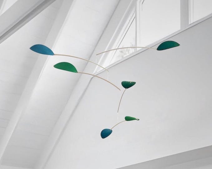 Whale Mobile Kinetic Sculpture, 4 Whale Sculpture Modern Home Decor ...