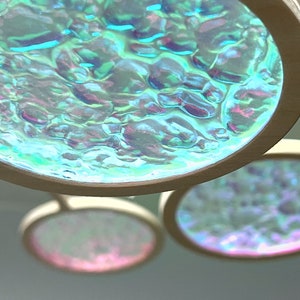 Iridescent Kinetic Mobile Sculpture. Adult & Baby Mobile. Mid-century ...