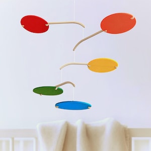 Scandi Baby Mobile, Felt Crib Mobile, Rainbow Baby Shower Gift, Compact ...