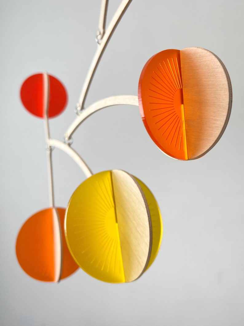 Kinetic Hanging Mobile Art Sculpture: Modern Nursery Decor - Etsy