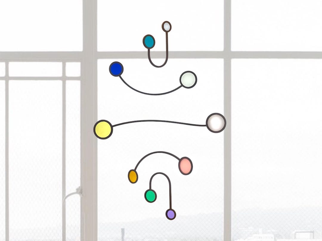 Hanging Kinetic Mobile Sculpture. Adult & Baby Mobile. Custom Colour ...