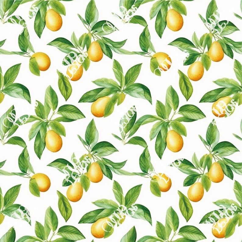 10x Watercolour Mangoes Seamless Pattern Set - 10 Designs Digital ...