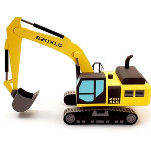 Excavator 3D Papercraft SVG - Etsy