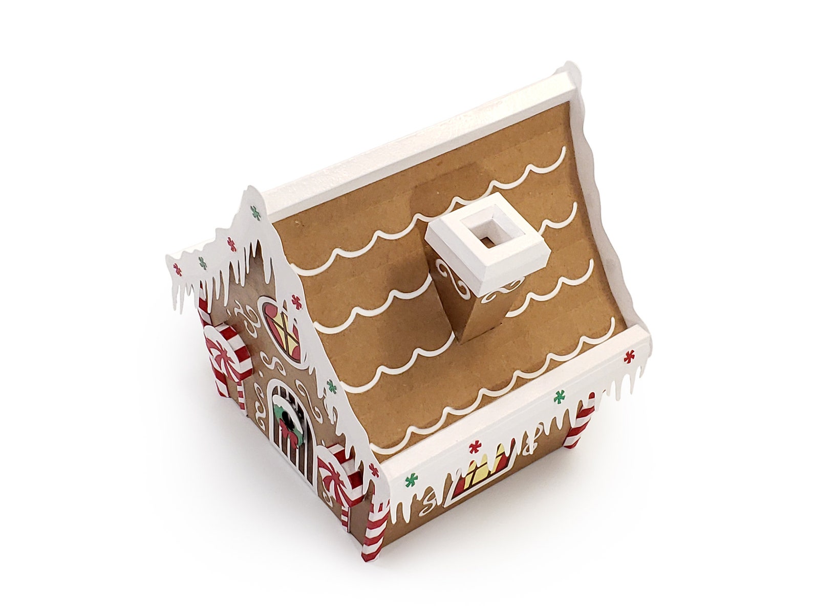 Gingerbread House 3D Papercraft SVG - Etsy