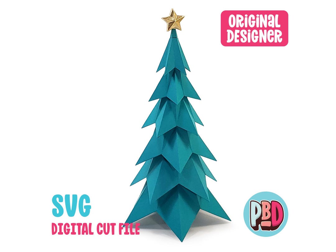 Spruce Tree 3D Papercraft SVG - Etsy