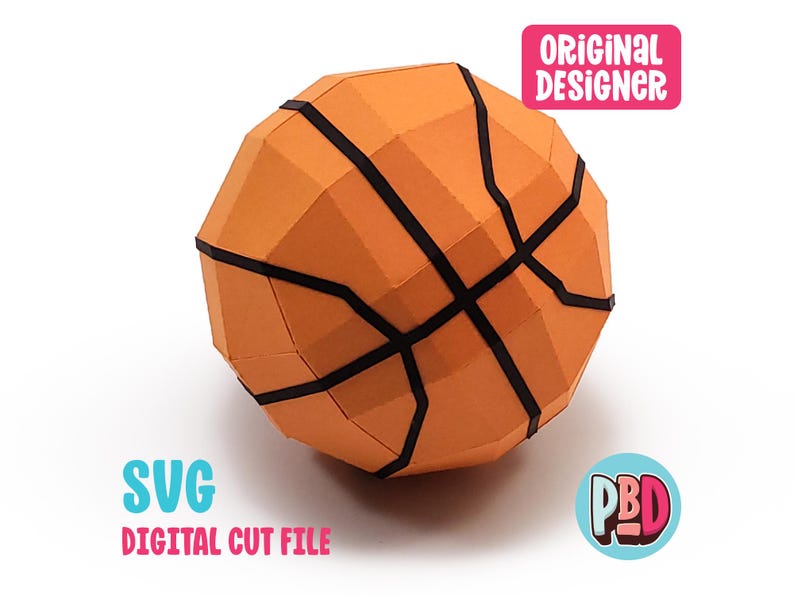 Basketball 3D Papercraft SVG - Etsy