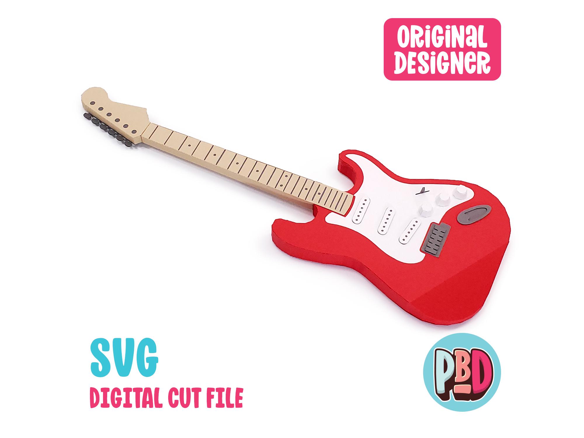 Fender Electric Guitar 3D Papercraft SVG - Etsy
