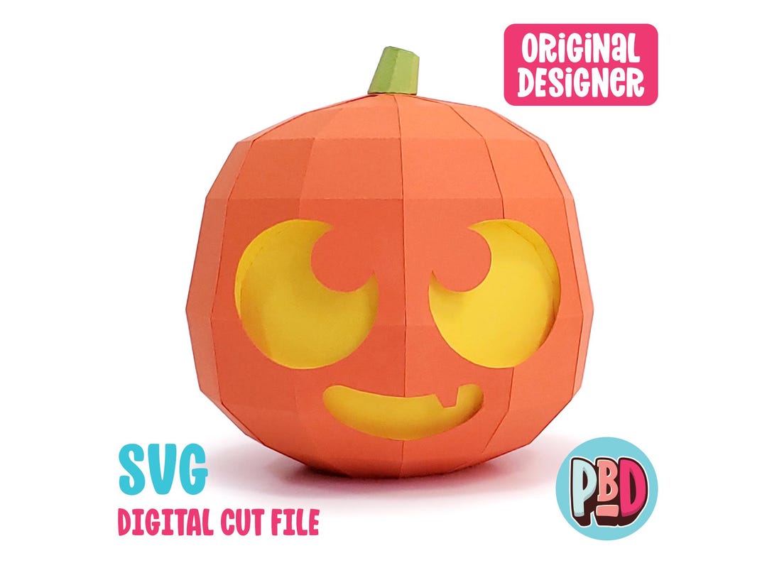 Cute Pumpkin 3D Papercraft SVG - Etsy