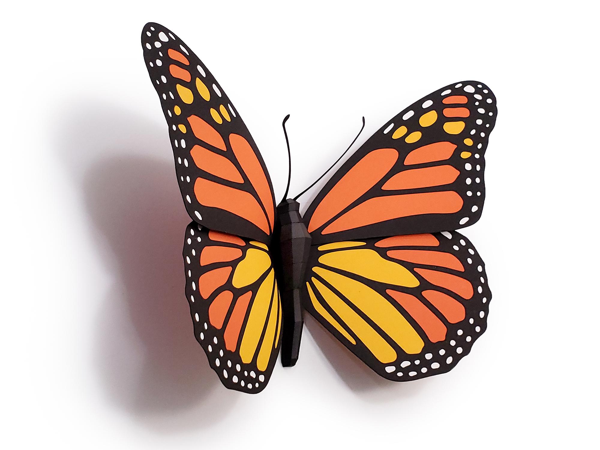 Monarch Butterfly 3D Papercraft SVG - Etsy
