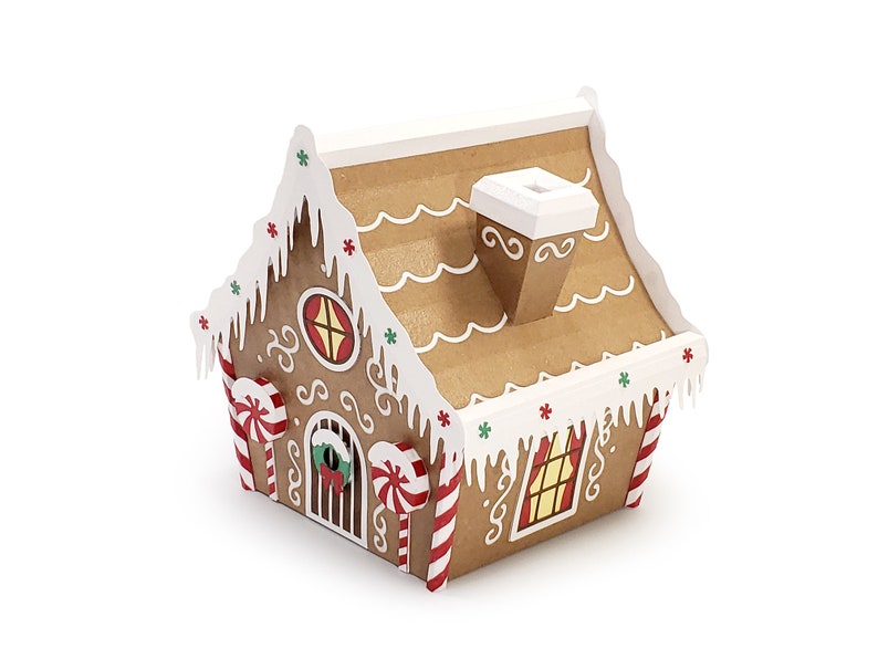 Gingerbread House 3D Papercraft SVG - Etsy