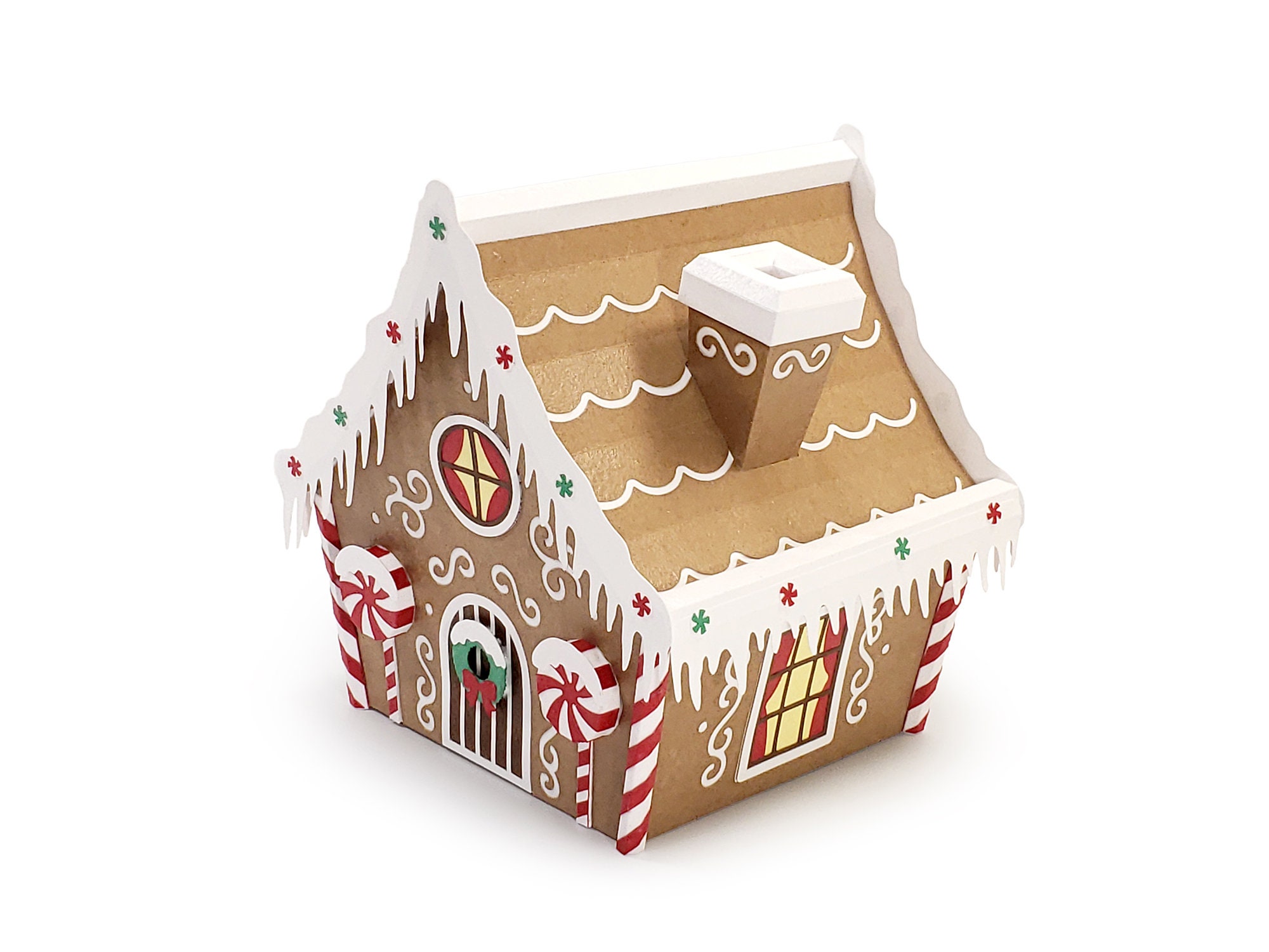 Gingerbread House 3D Papercraft SVG - Etsy