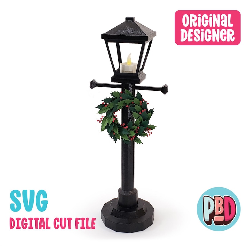 3d Christmas Lamp Post - Etsy