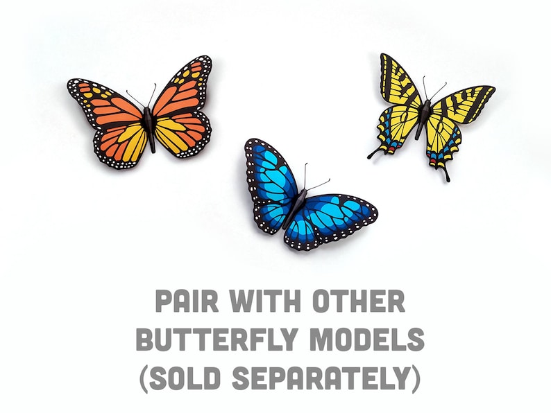 Western Tiger Swallowtail Butterfly 3D Papercraft SVG - Etsy