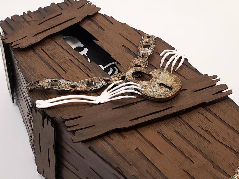 Skeleton Coffin 3D Papercraft SVG - Etsy