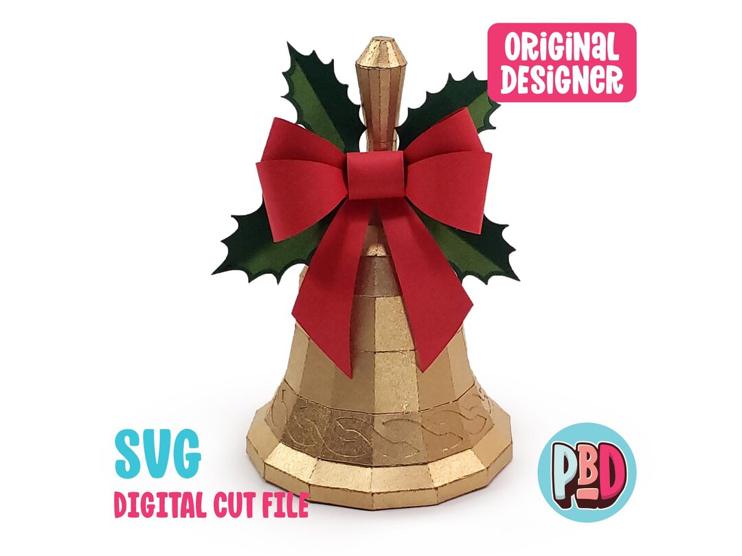 Christmas Bell 3D Papercraft SVG - Etsy
