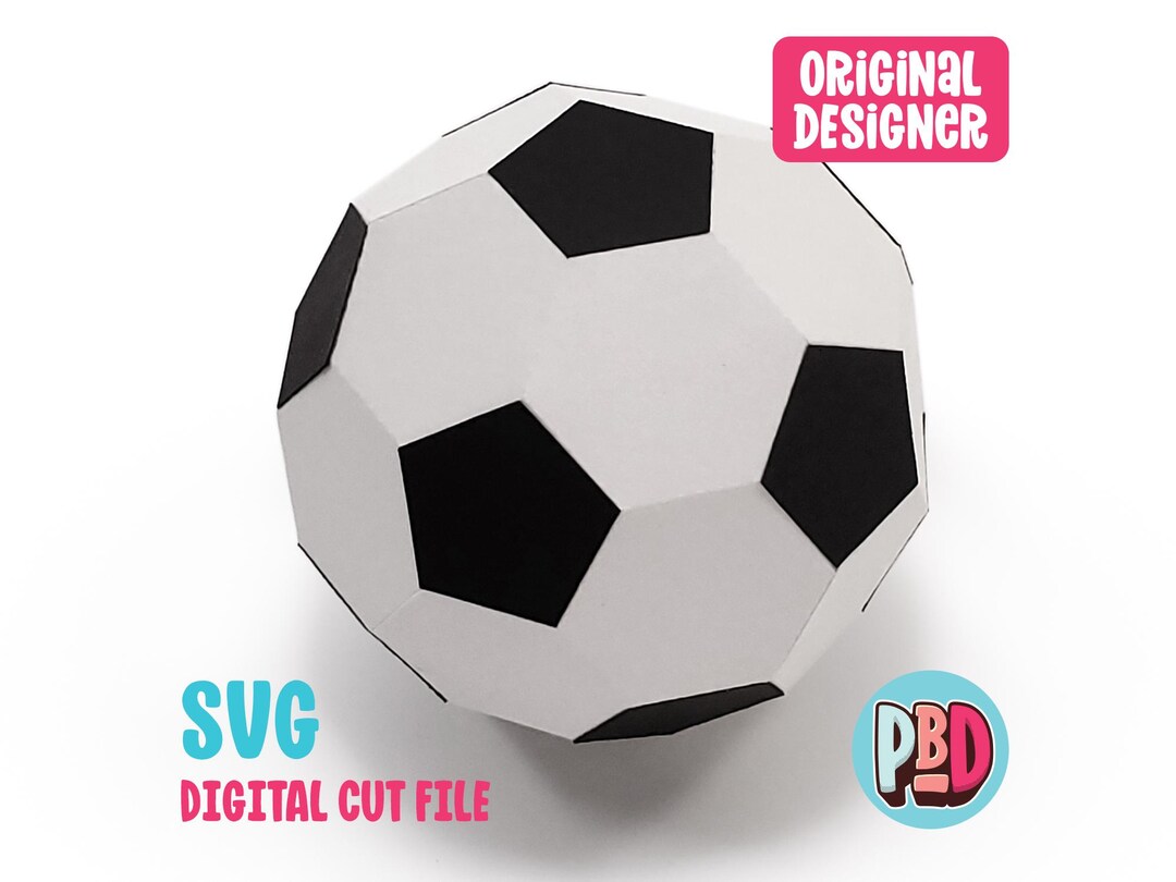 Balón de fútbol 3D Papercraft SVG - Etsy España