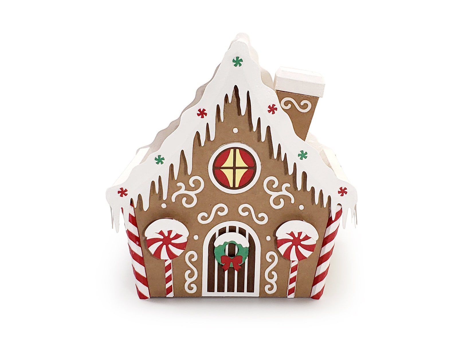 Gingerbread House 3D Papercraft SVG - Etsy