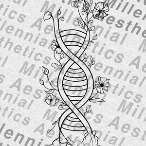 Floral DNA Svg, Flower Dna Svg, Double Helix Svg, Genetic DNA Svg ...