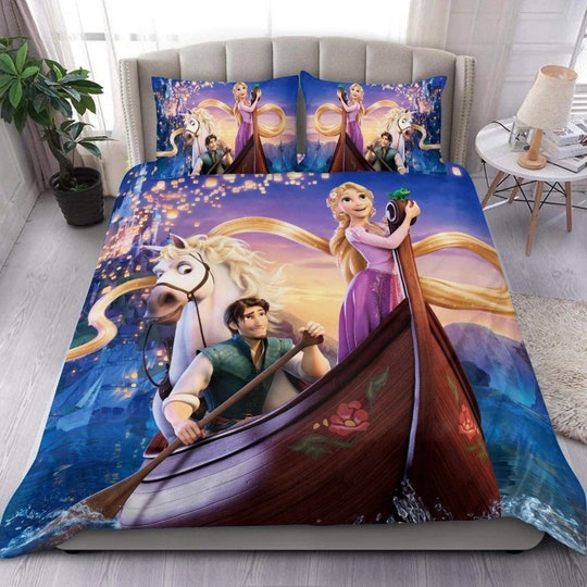 Rapunzel Princess Tangled Disney Graphic Cartoon Bedding set sold by ...