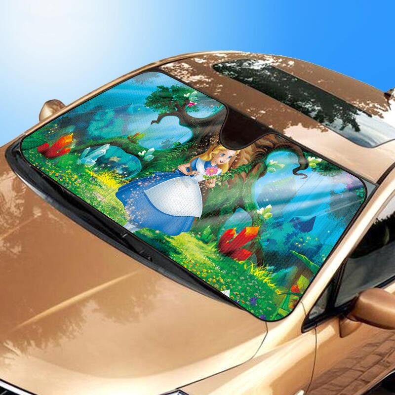 Alice Au Pays Des Merveilles Disney Dessin Animé Pare-soleil De Voiture