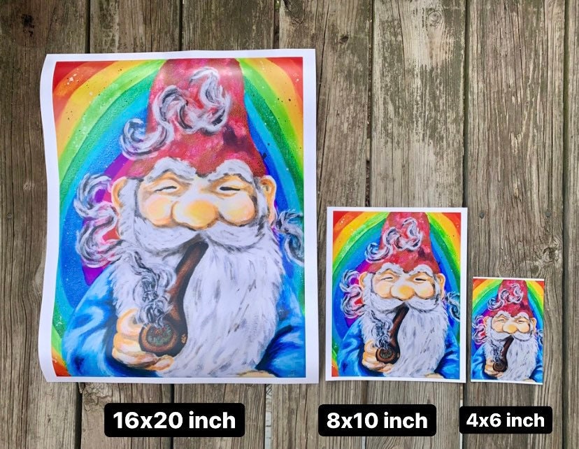 Gnome Art Print - Etsy