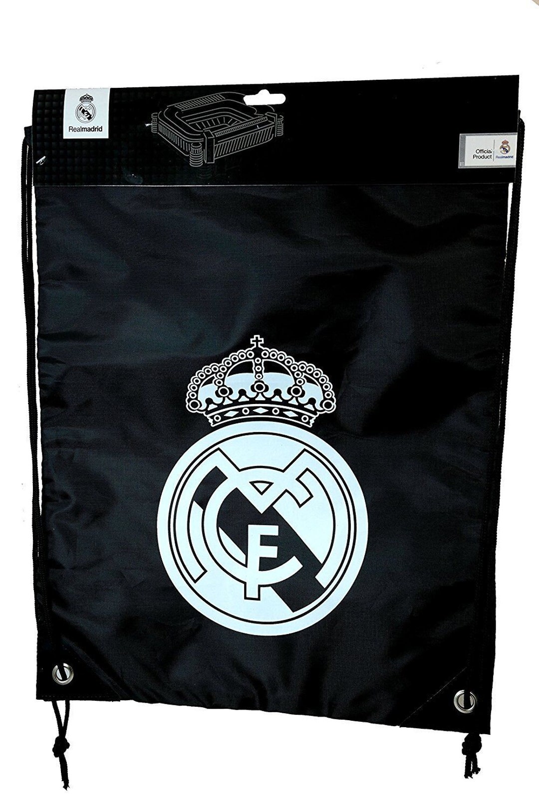 Real Madrid Black Licensed Soccer Drawstring Cinch Bag - Etsy