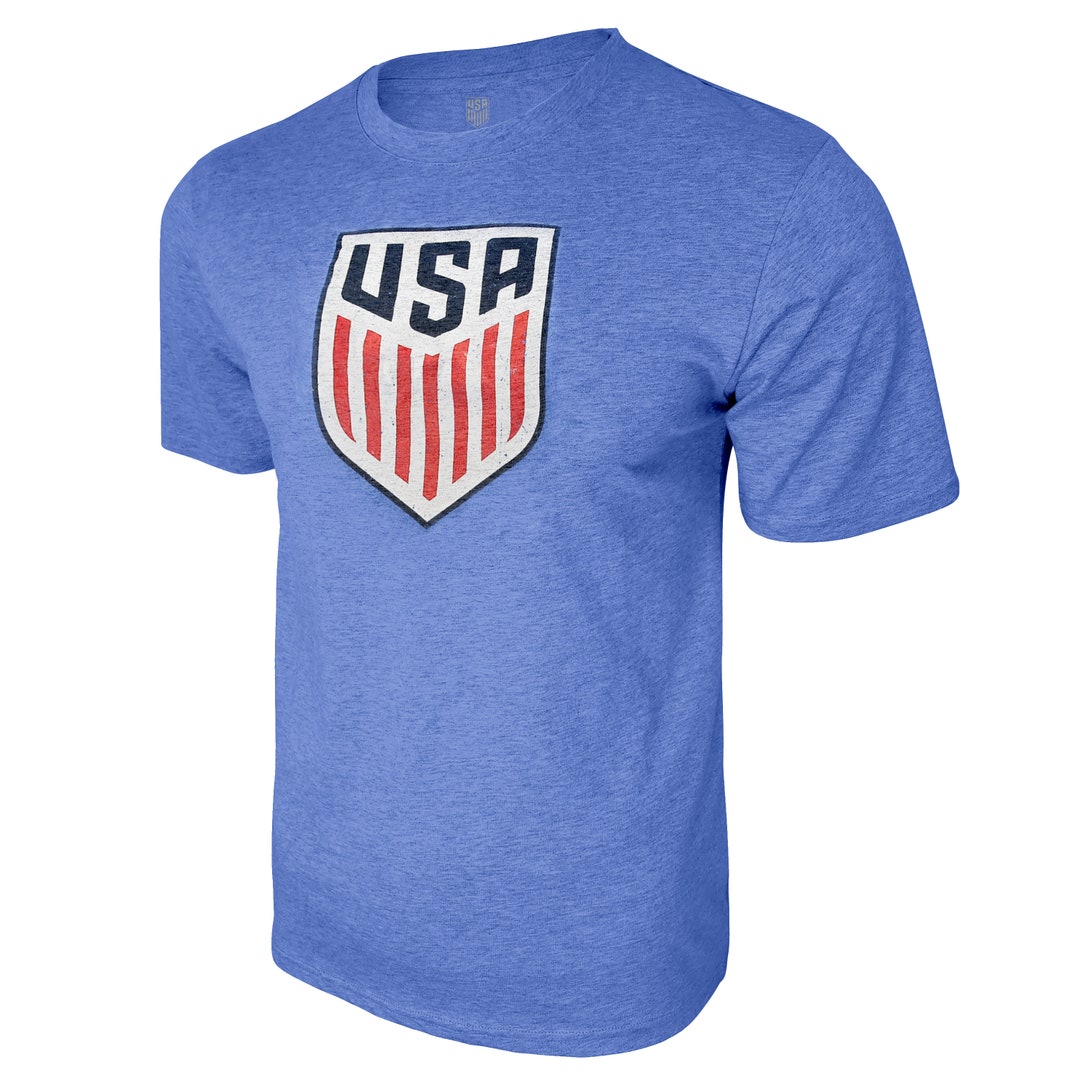 U.S. Soccer USMNT Logo Adult T-shirt Sky Blue Logo [custom] Name ...