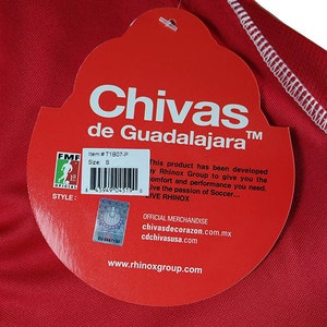 Add Name & Number Chivas De Guadalajara Team Logo Official Adult Soccer ...