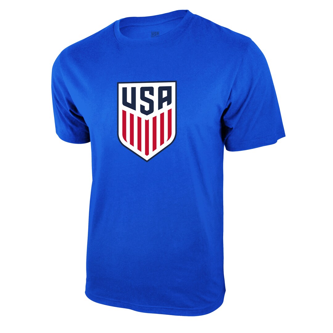 U.S. Soccer USMNT Logo Adult T-shirt Royal Blue / White Logo [custom ...