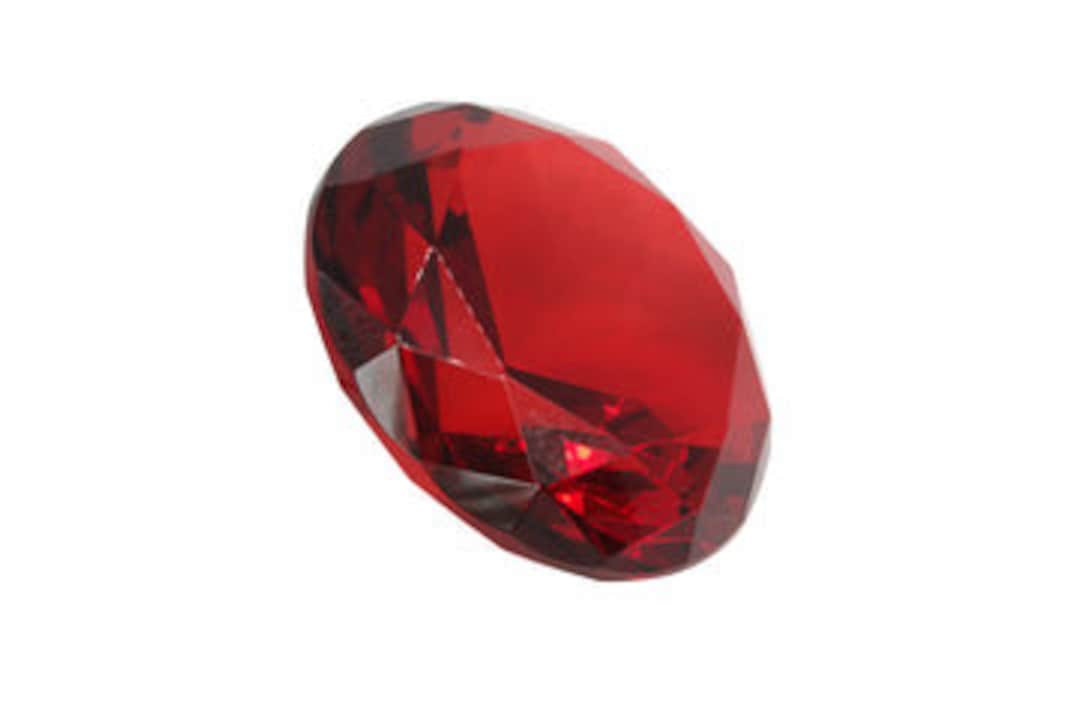 100mm Red Ruby Diamond Shaped Jewel Crystal Paperweight - Etsy