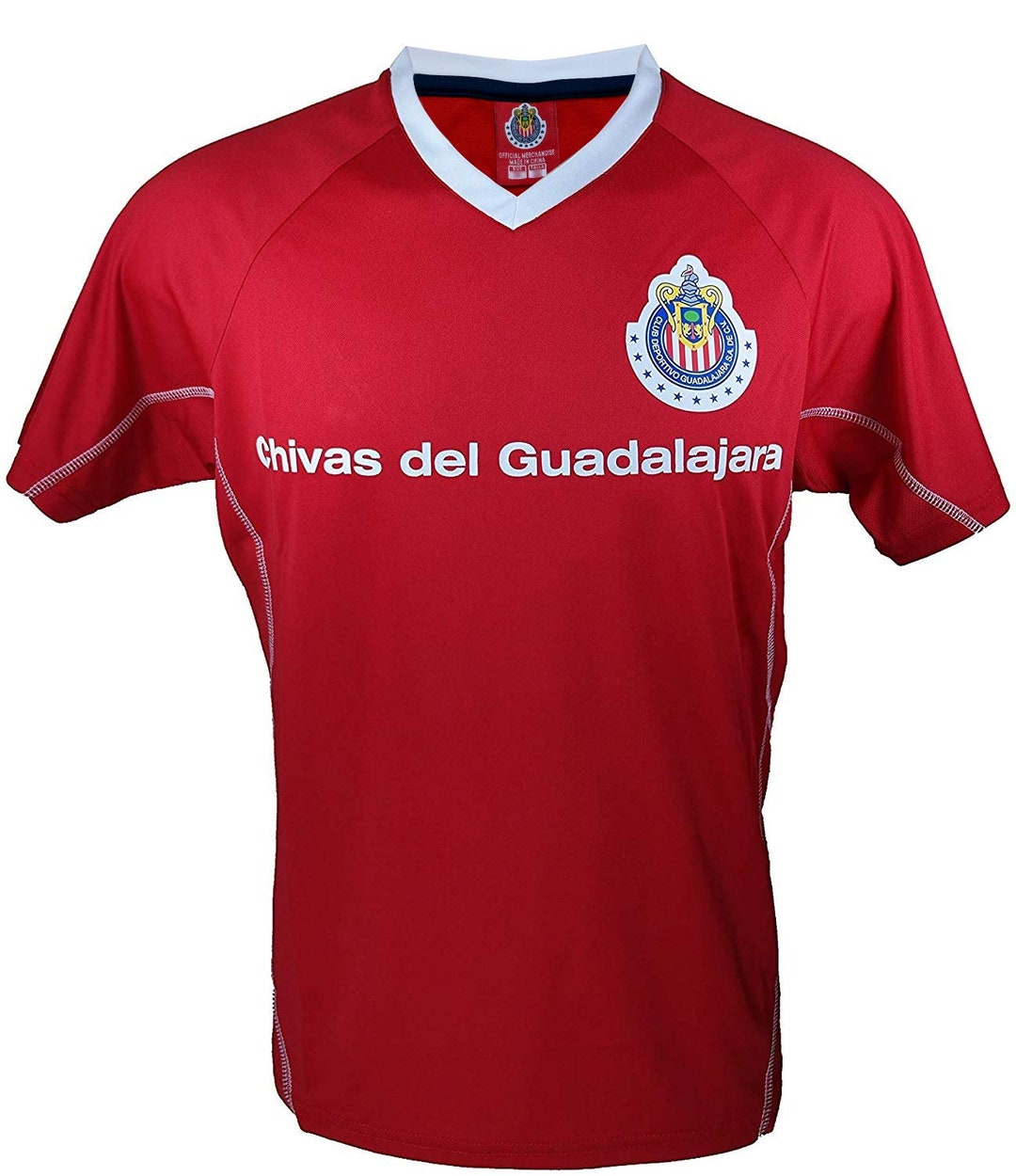 Chivas De Guadalajara Team Logo Official Adult Soccer Jersey - Home Red ...