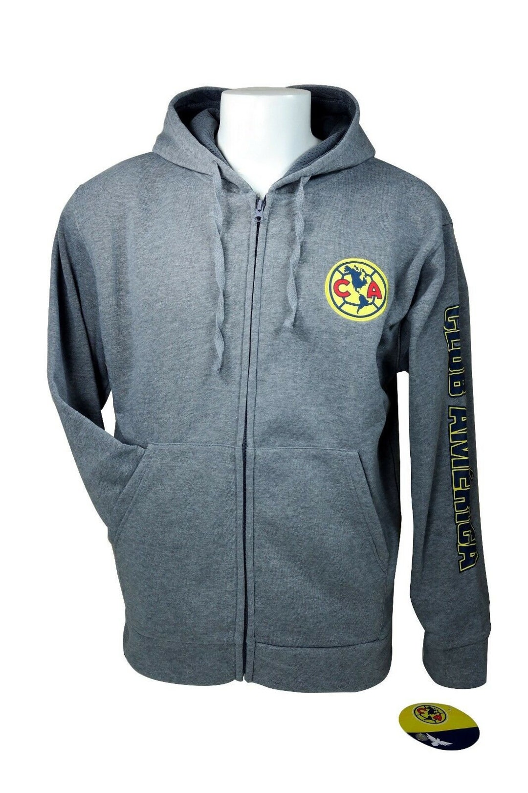 Club America Zipper Front Fleece Jacket Sweatshirt Official License ...
