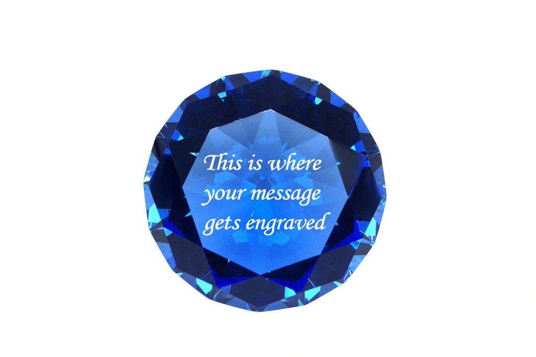 Laser Engraved Glass Diamond: Personalized K9 Crystal Wedding Decor - Etsy