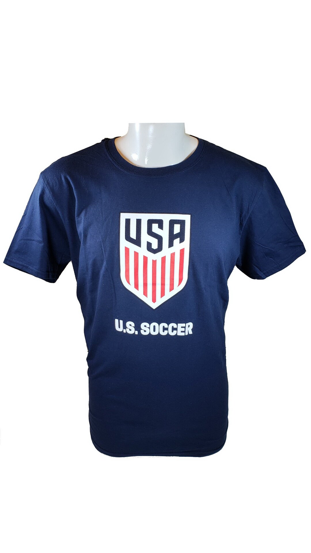 U.S Soccer USMNT Distressed Logo - Navy Blue - Add Your Name and Number ...