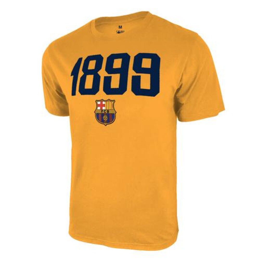 FC Barcelona 1899 T-shirt - Gold Name and Number - Etsy