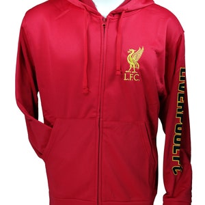 LIVERPOOL FC Limited Official Soccer Zipper Hoodie Adult (sleeve Show ...