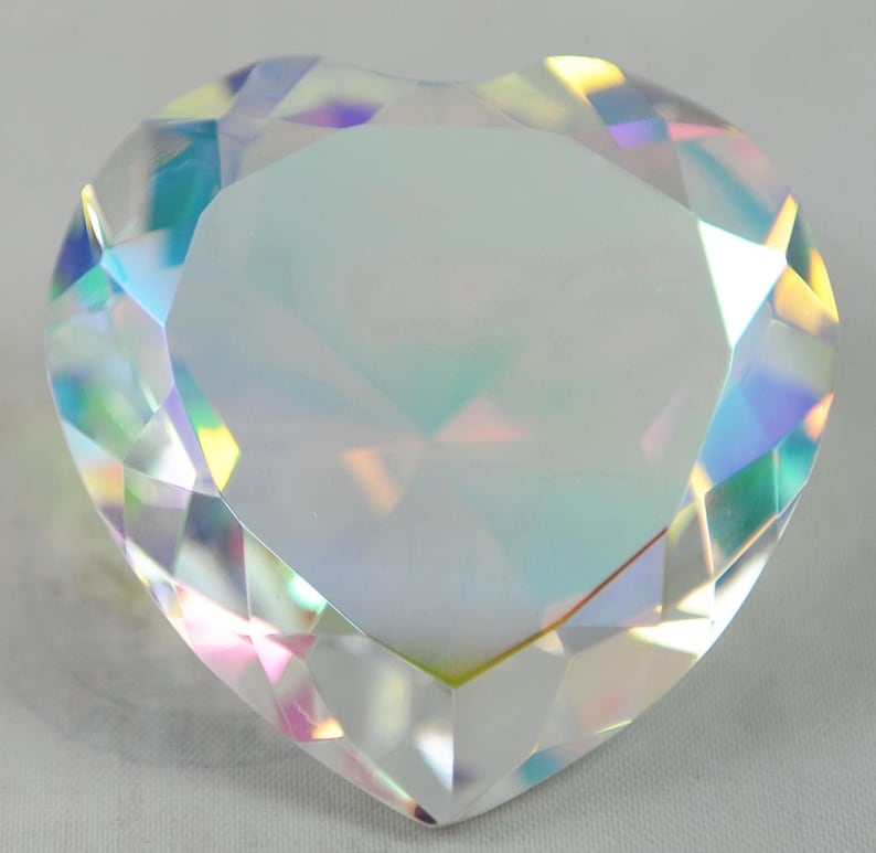 9 Personalized Crystal Heart: Laser Engraved K9 Glass Diamond - Light ...