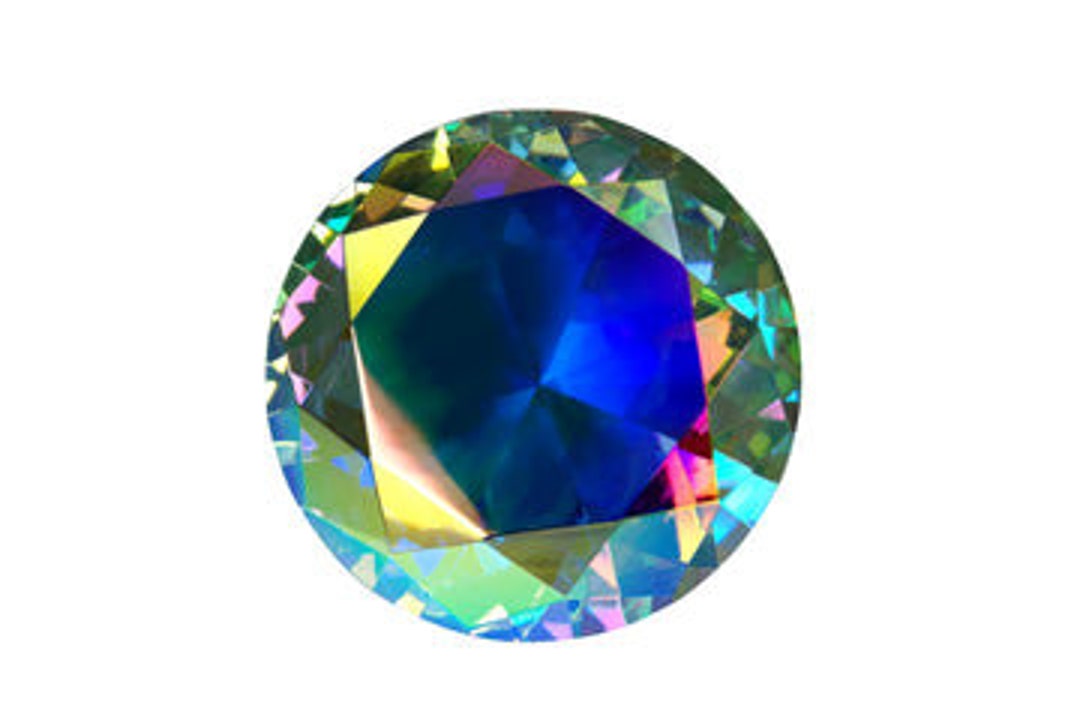100mm Dark Rainbow Diamond Shaped Jewel Crystal Paperweight - Etsy
